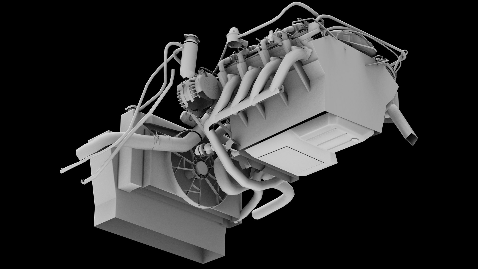 3D Model Chevy LS V8 Turbo Engine - TurboSquid 2307751