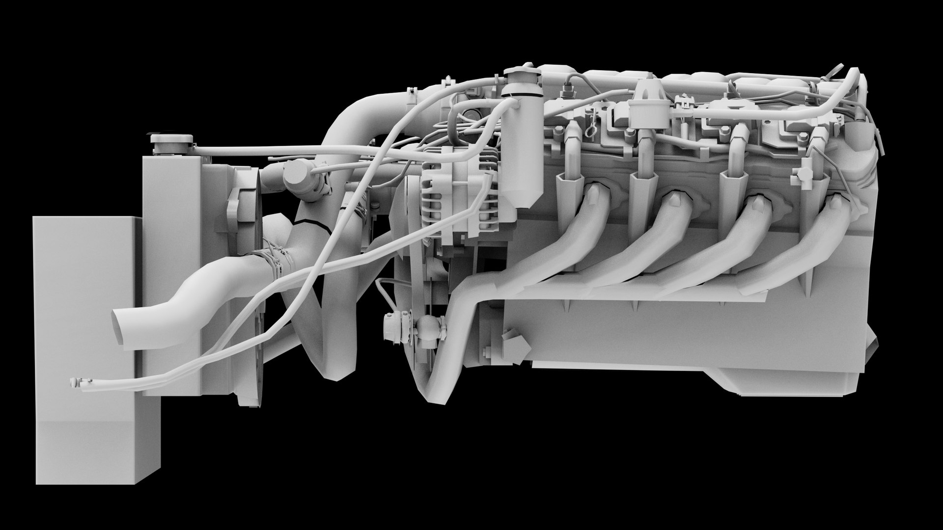 3D Model Chevy LS V8 Turbo Engine - TurboSquid 2307751