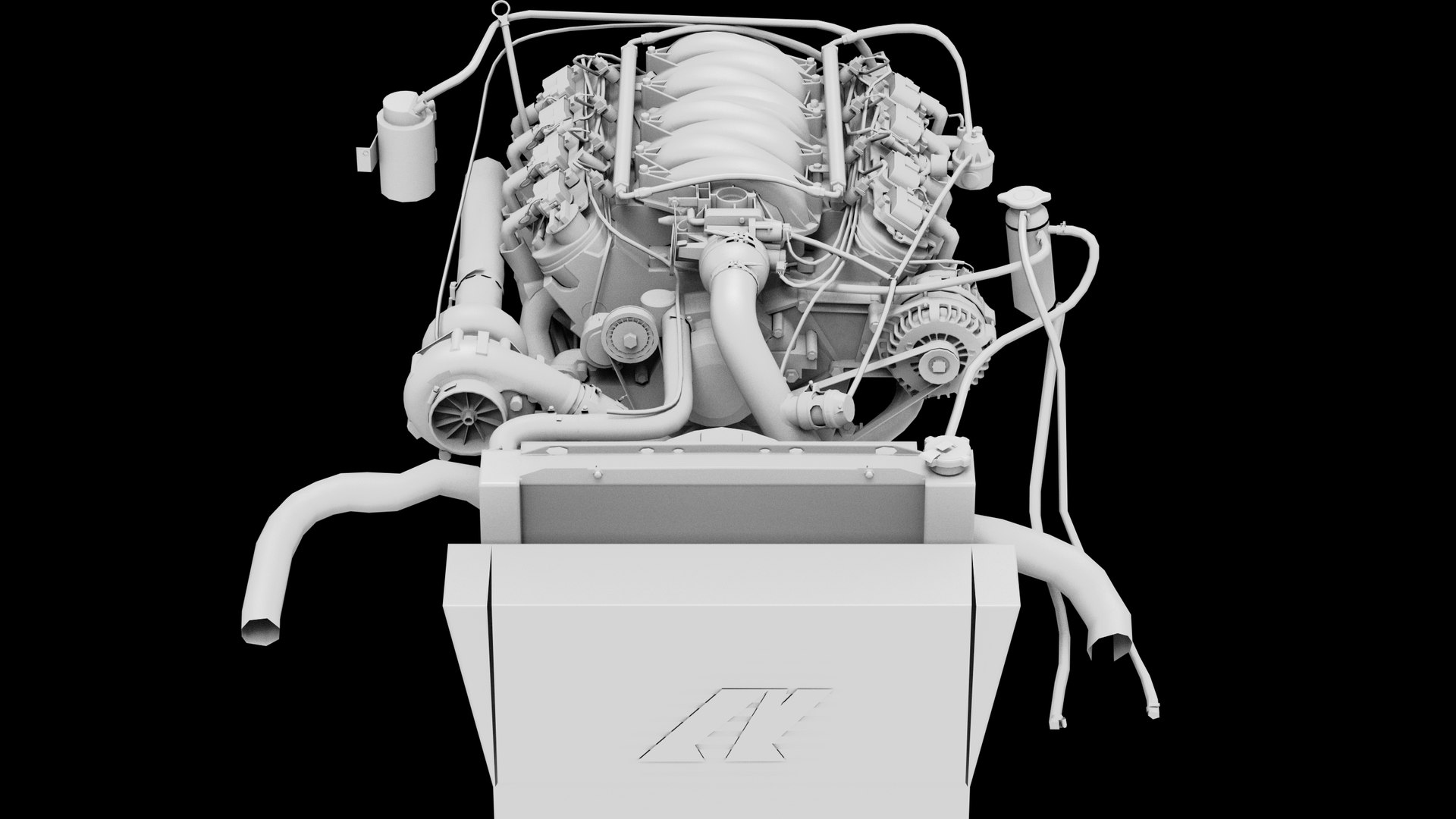3D Model Chevy LS V8 Turbo Engine - TurboSquid 2307751