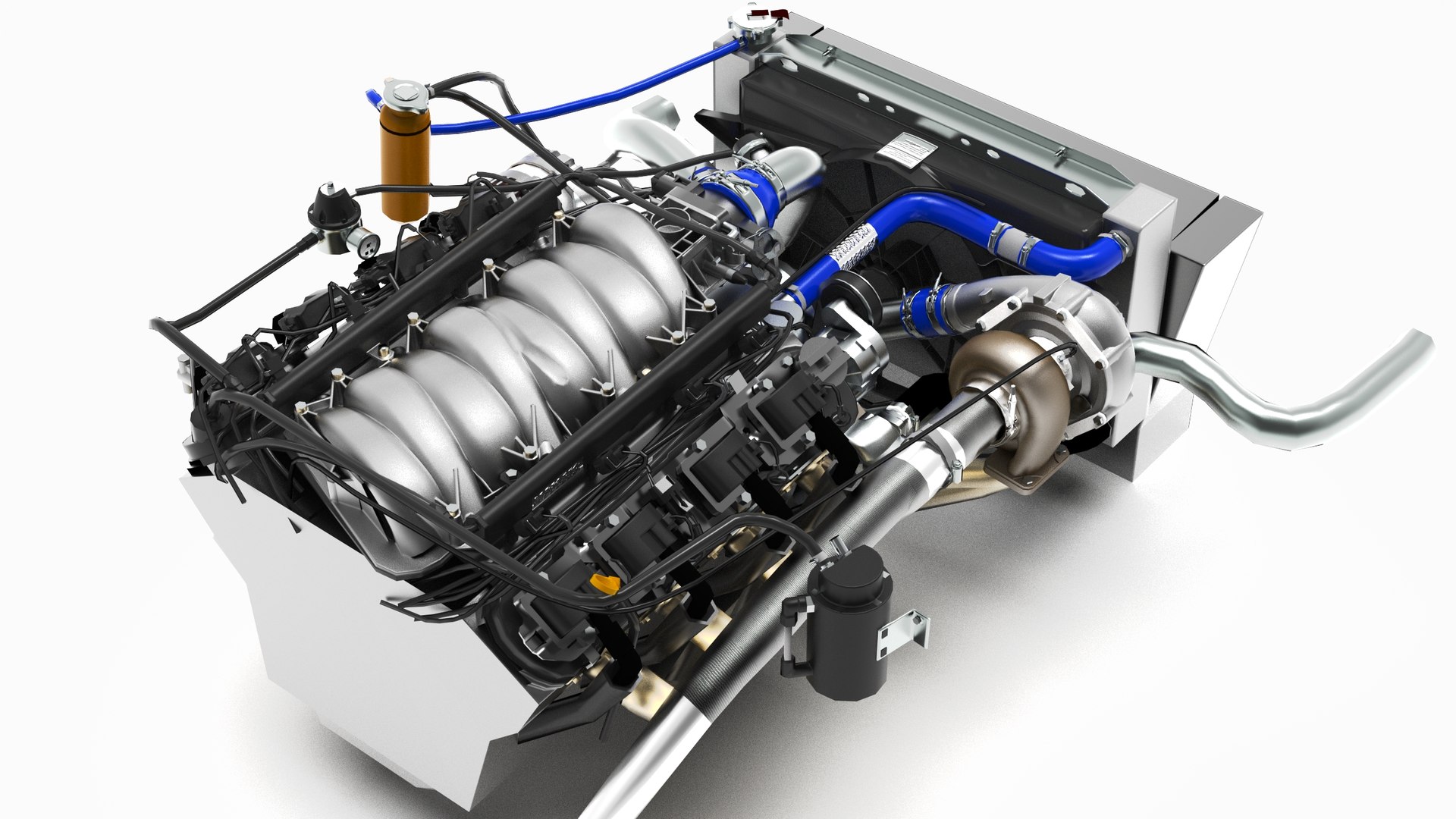 3D Model Chevy LS V8 Turbo Engine - TurboSquid 2307751