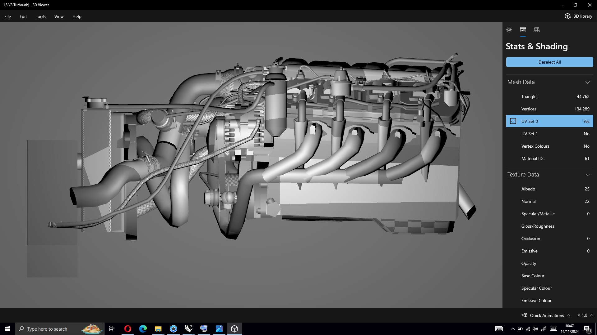 3D Model Chevy LS V8 Turbo Engine - TurboSquid 2307751