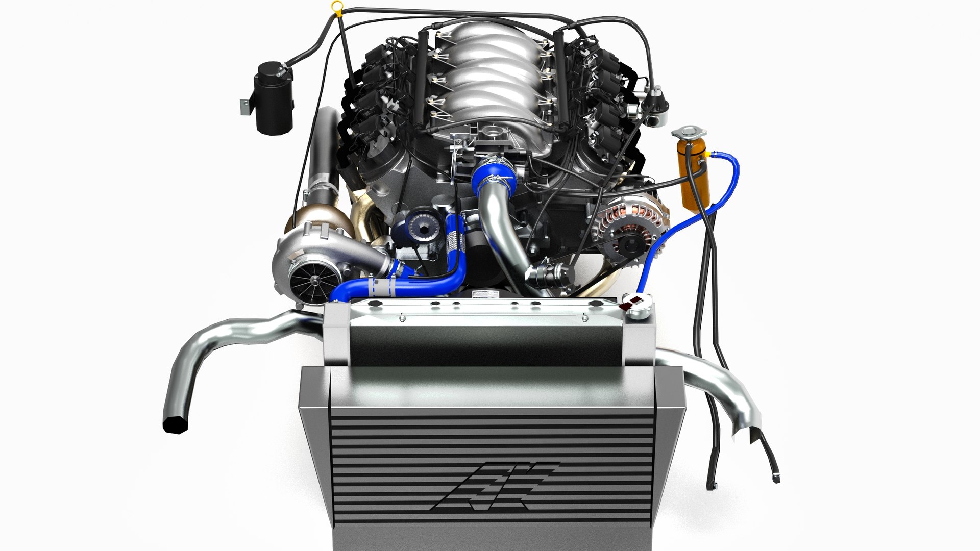 3D Model Chevy LS V8 Turbo Engine - TurboSquid 2307751