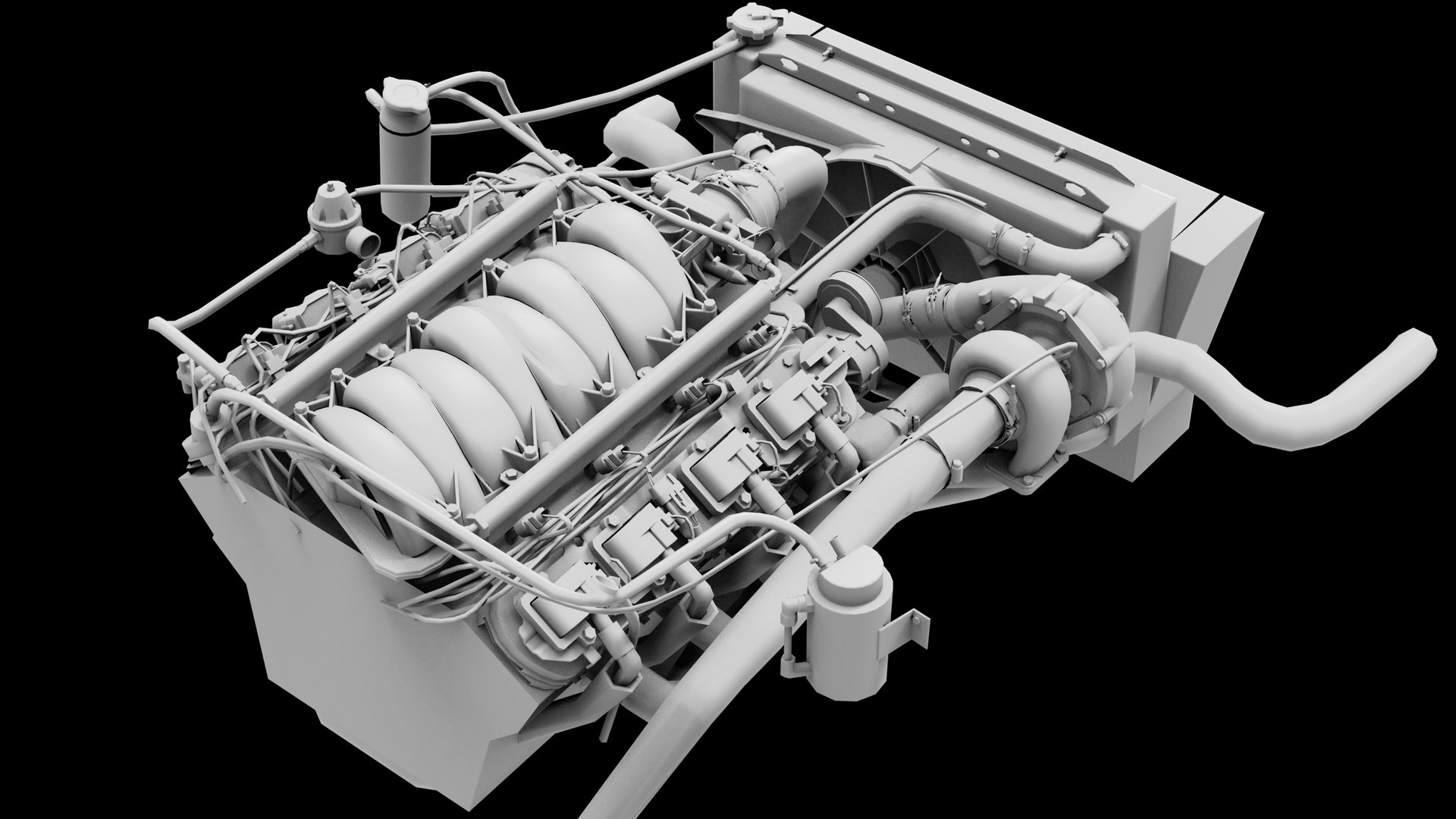 3D Model Chevy LS V8 Turbo Engine - TurboSquid 2307751