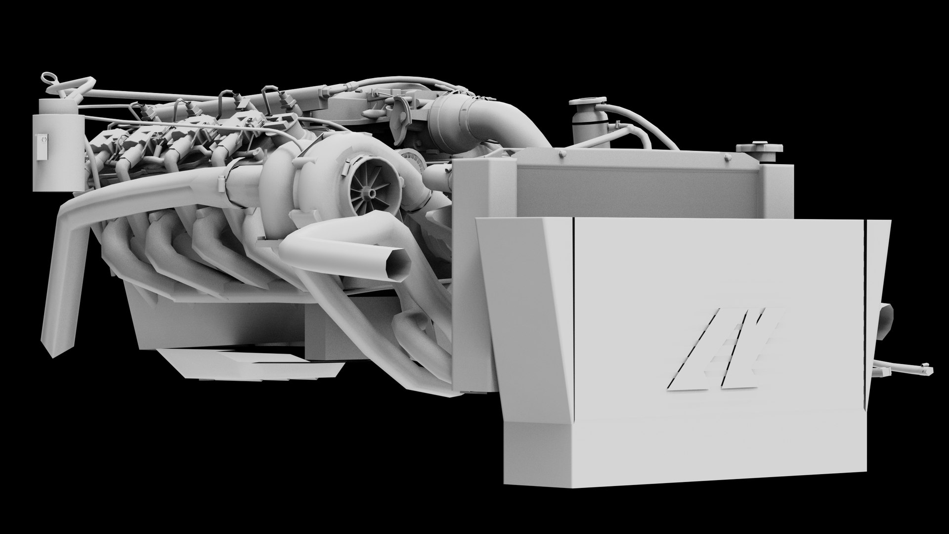 3D Model Chevy LS V8 Turbo Engine - TurboSquid 2307751