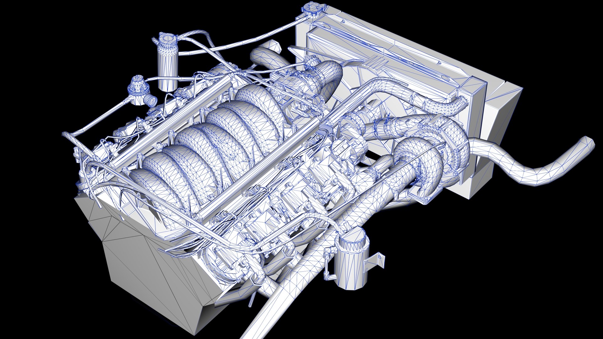 3D Model Chevy LS V8 Turbo Engine - TurboSquid 2307751