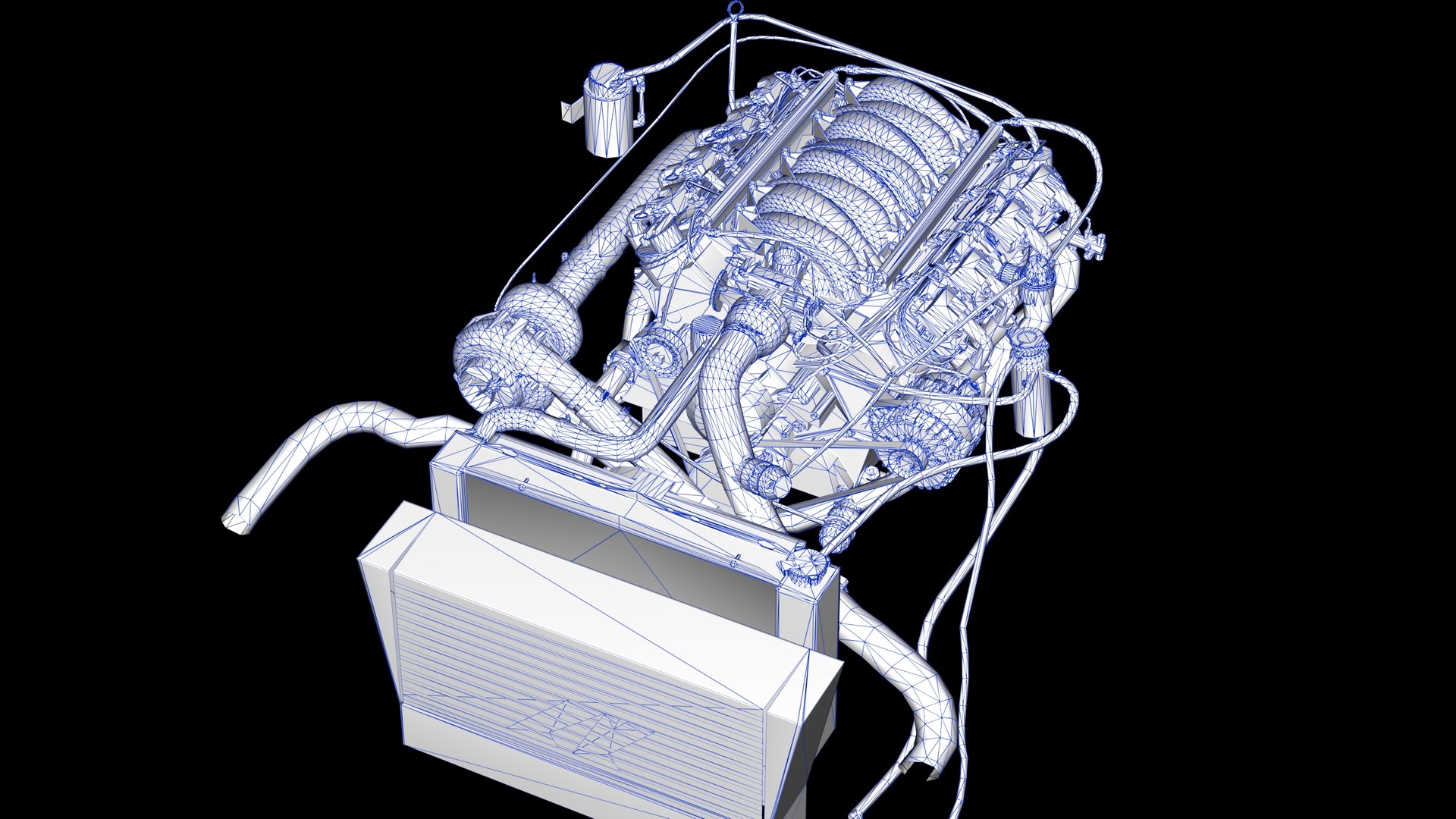 3D Model Chevy LS V8 Turbo Engine - TurboSquid 2307751