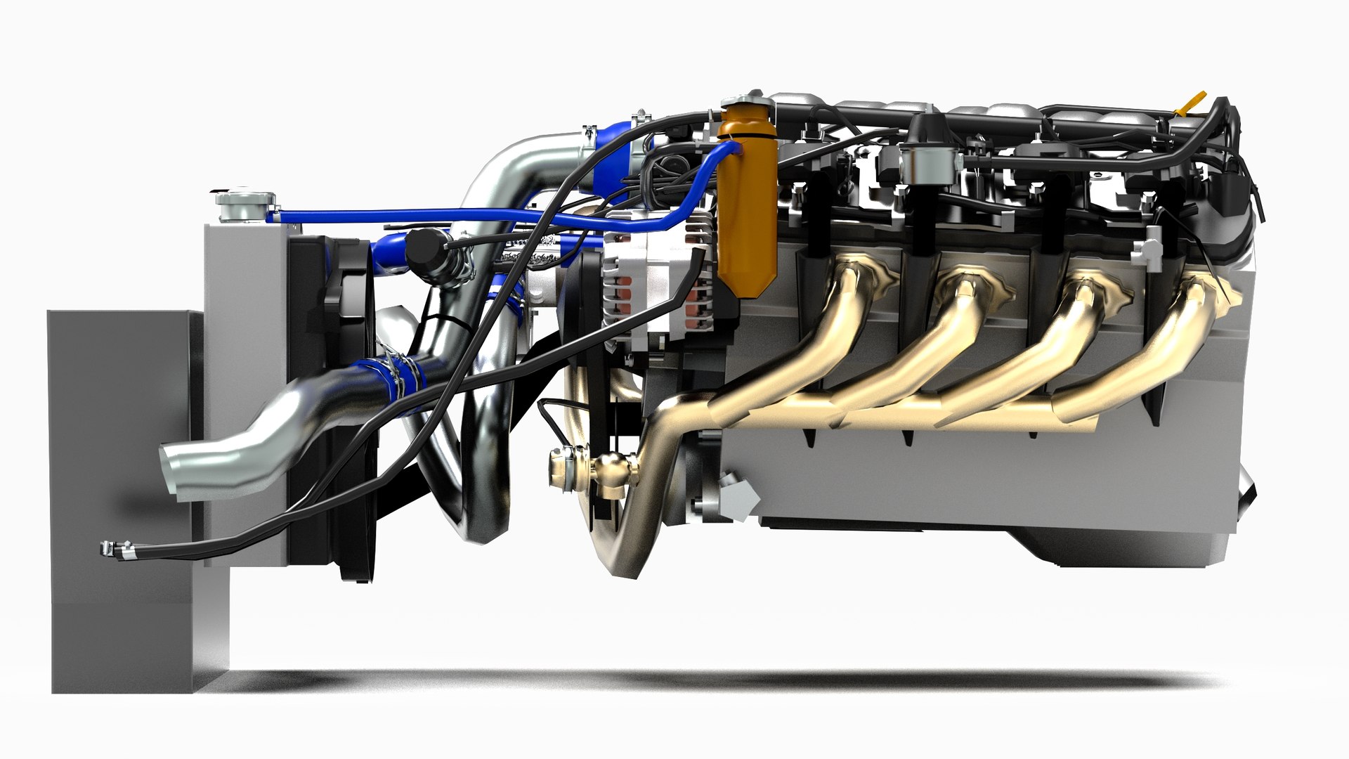 3D Model Chevy LS V8 Turbo Engine - TurboSquid 2307751