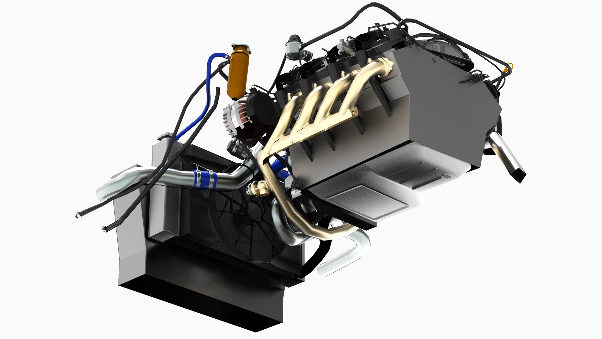 3D Model Chevy LS V8 Turbo Engine - TurboSquid 2307751