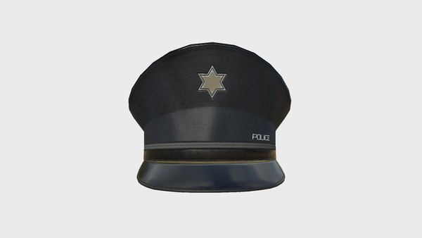 Police Cap 04 Black - 밀리터리 캐릭터 디자인 패션 3D 모델 - TurboSquid 1843139