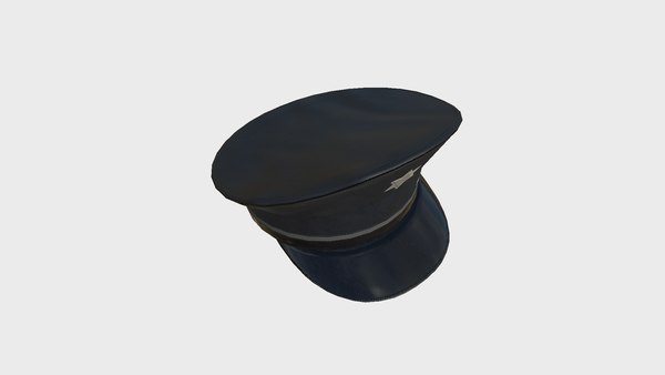 Police Cap 04 Black - 밀리터리 캐릭터 디자인 패션 3D 모델 - TurboSquid 1843139