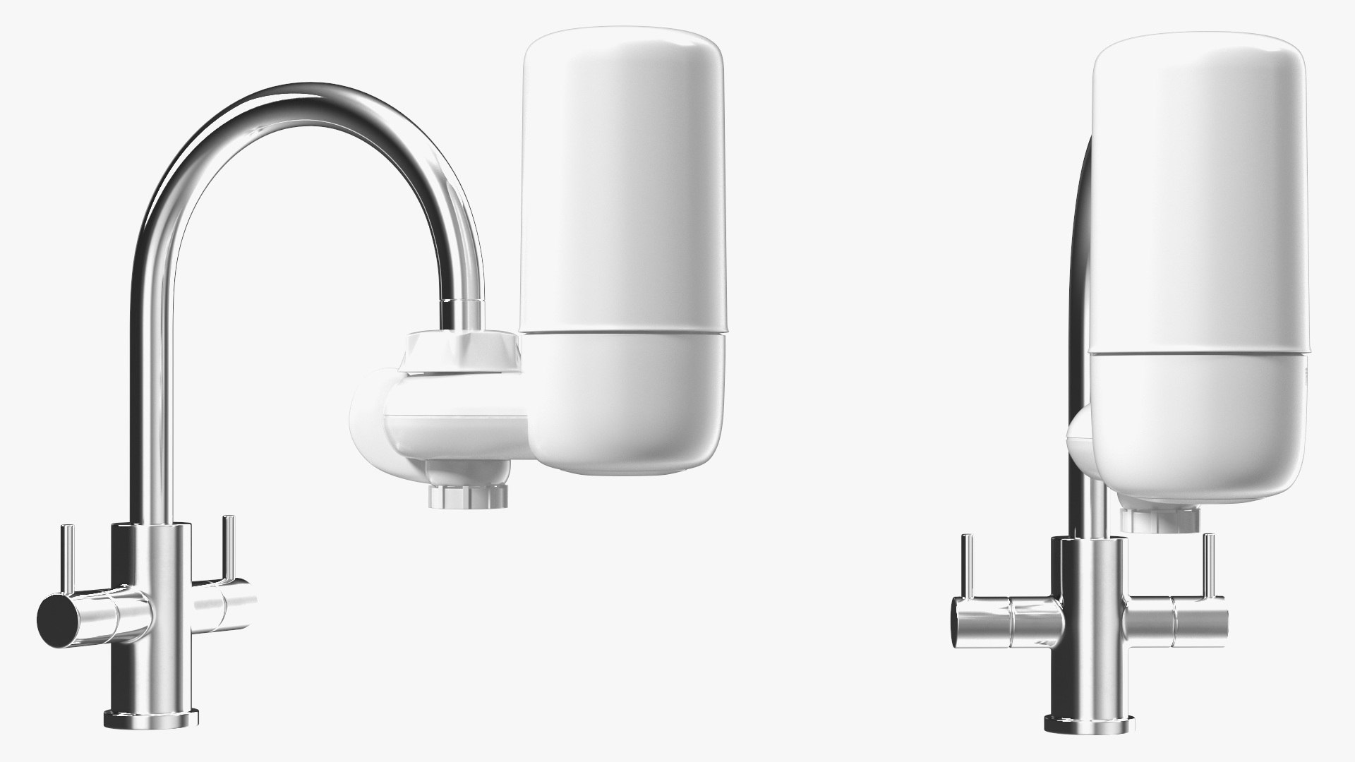 Faucet Mount Filter Brita On Kitchen Mixer 3D Model - TurboSquid 2027962