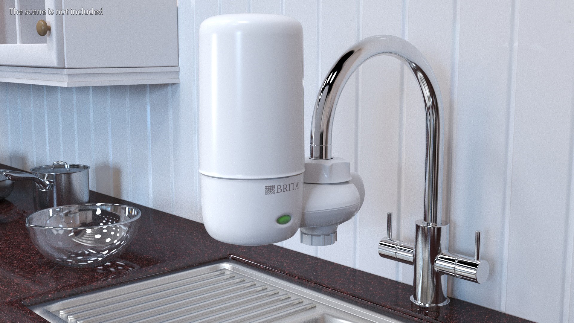 Faucet Mount Filter Brita On Kitchen Mixer 3D Model - TurboSquid 2027962