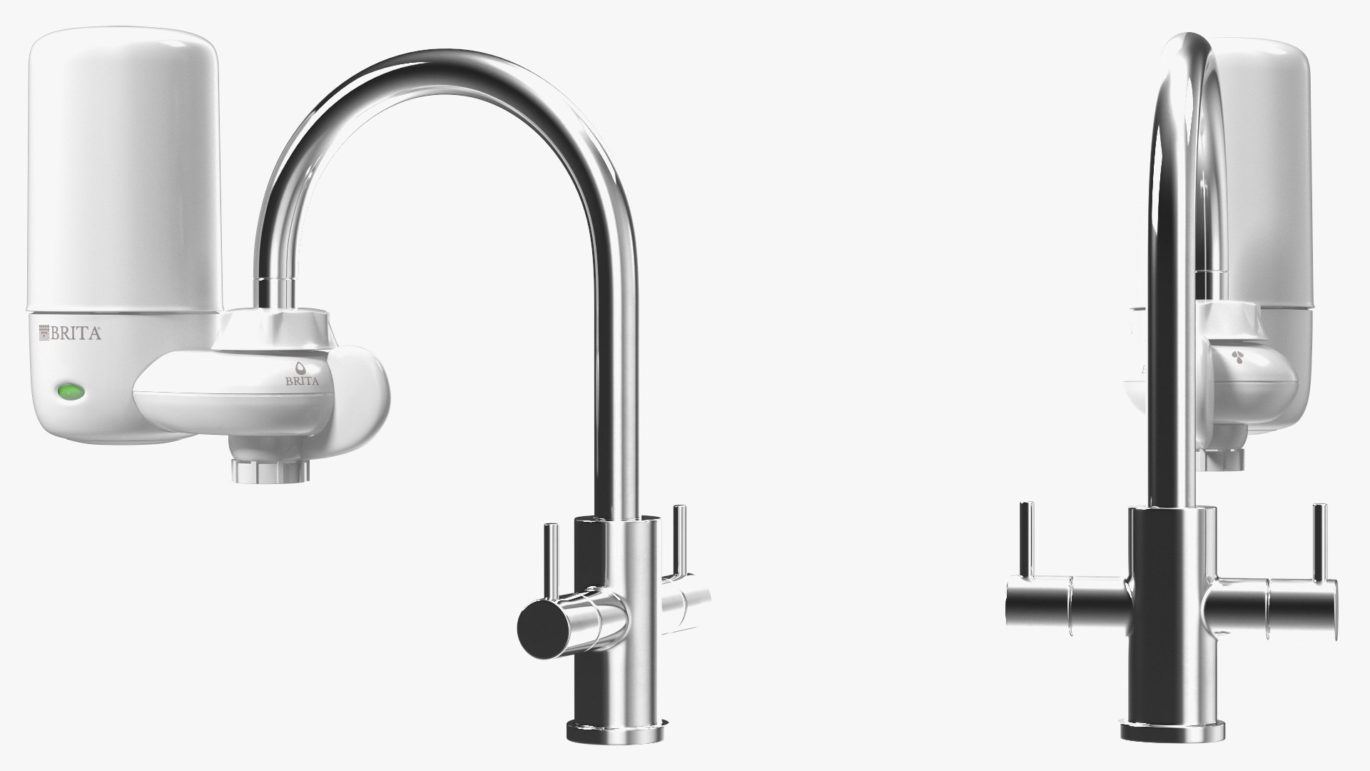 Faucet Mount Filter Brita On Kitchen Mixer 3D Model - TurboSquid 2027962