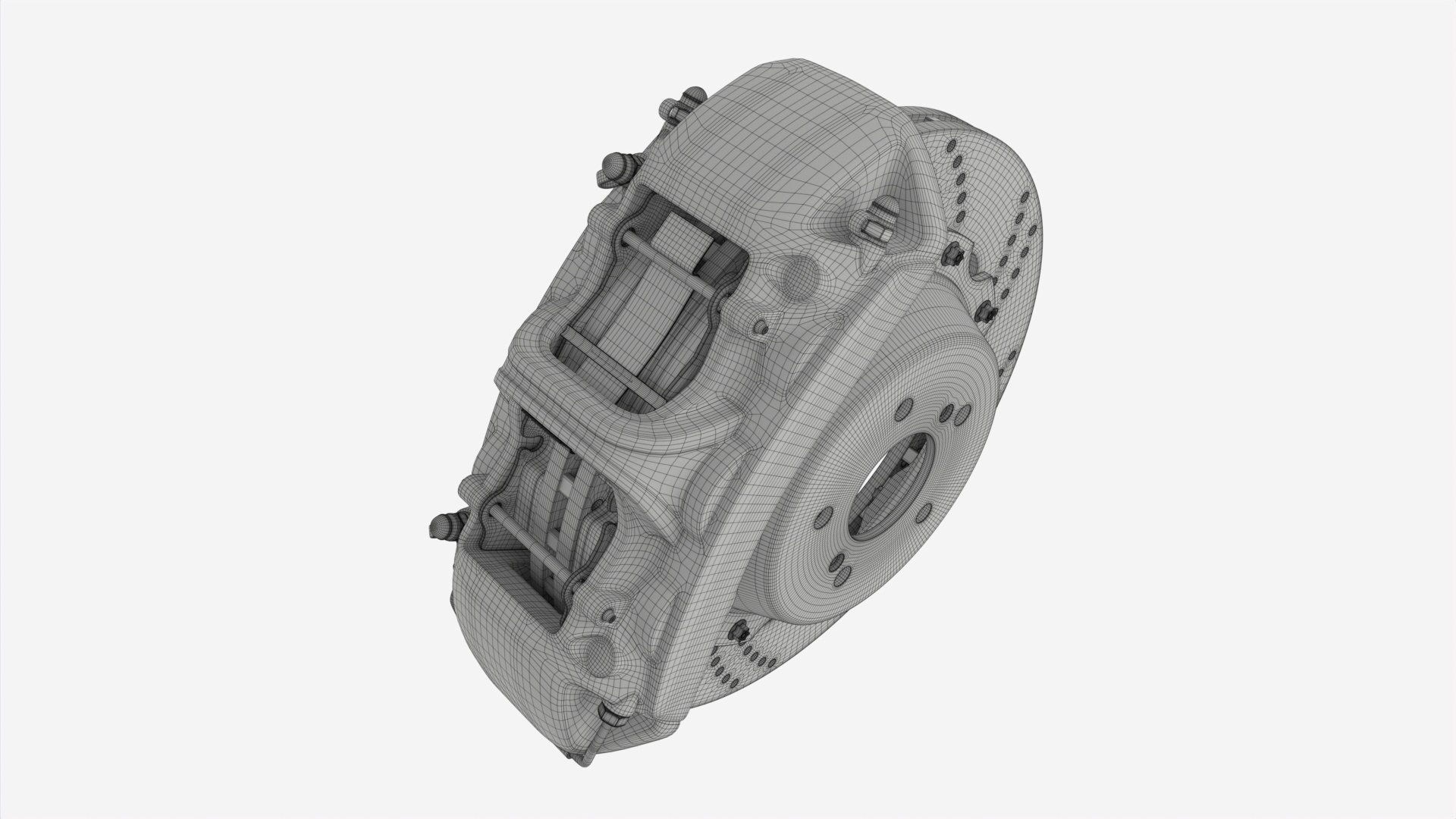 Brake Disk With Caliper 3D Model - TurboSquid 1935569