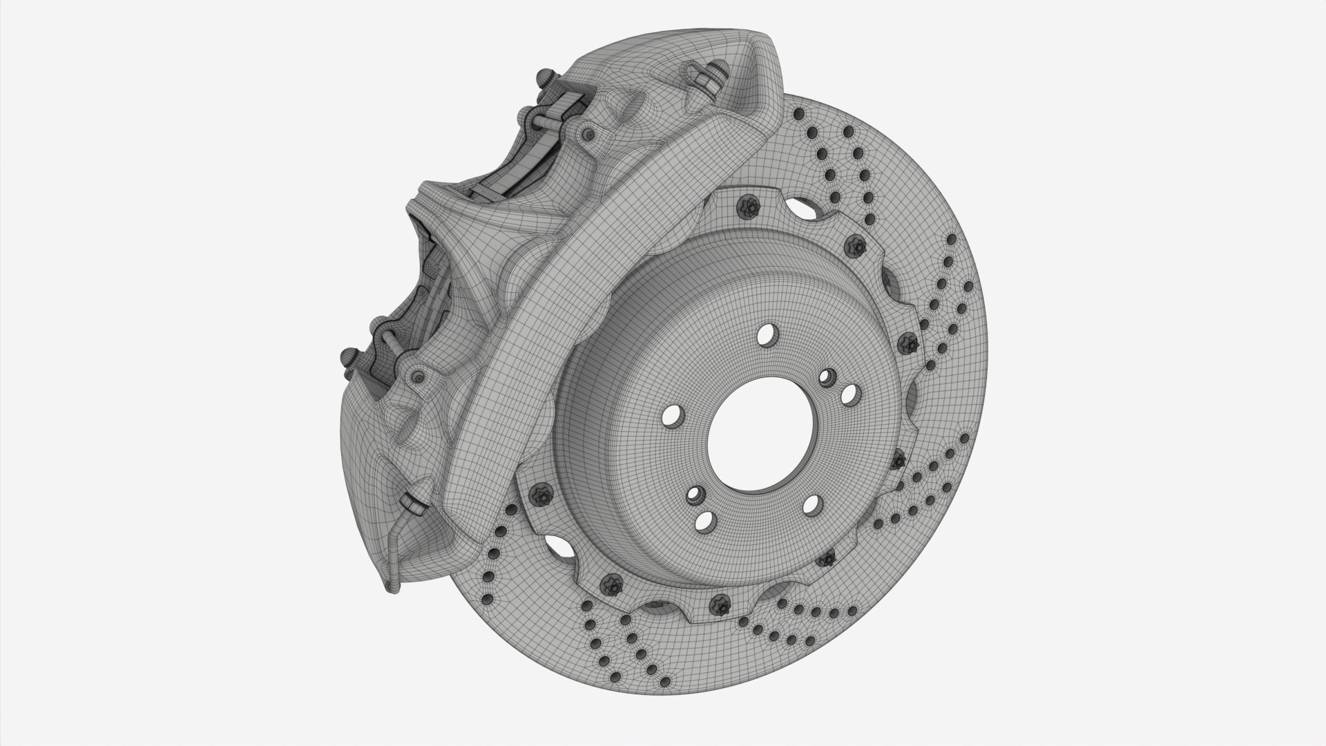 Brake Disk With Caliper 3D Model - TurboSquid 1935569