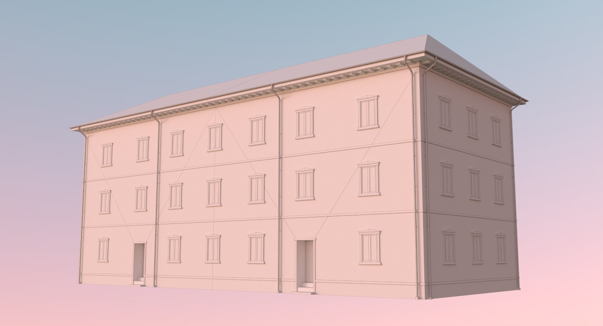 Scandinavian Building Model - TurboSquid 1166472