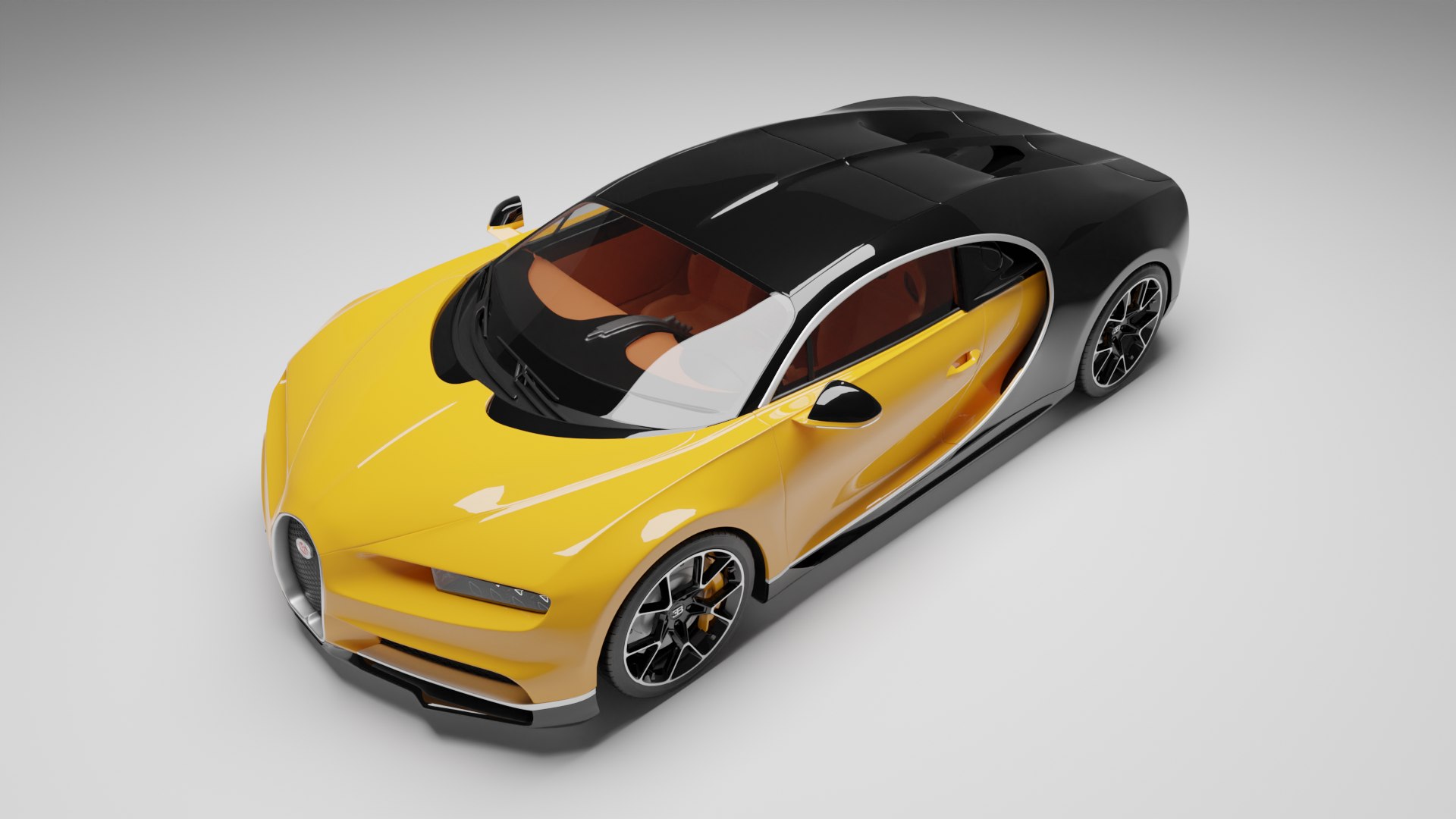 3D BUGATTI CHIRON YELLOW - TurboSquid 2349176