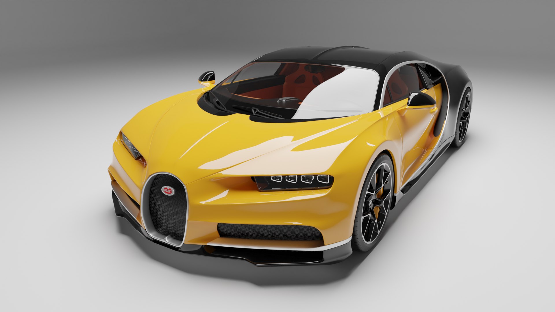 3D BUGATTI CHIRON YELLOW - TurboSquid 2349176
