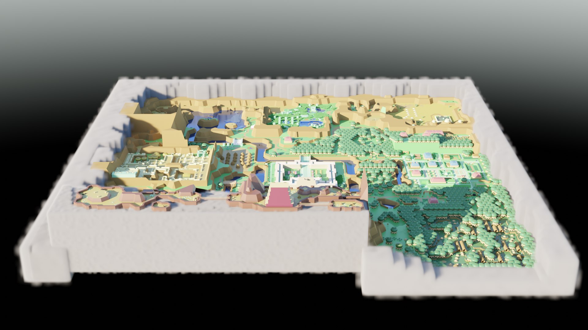 The Legend Of Zelda A Link To The Past World Map Model - TurboSquid 1858751
