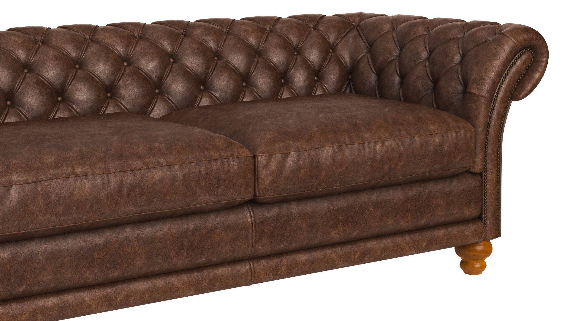 Kingston Classic Chesterfield Sofa 3D Model - TurboSquid 1768653