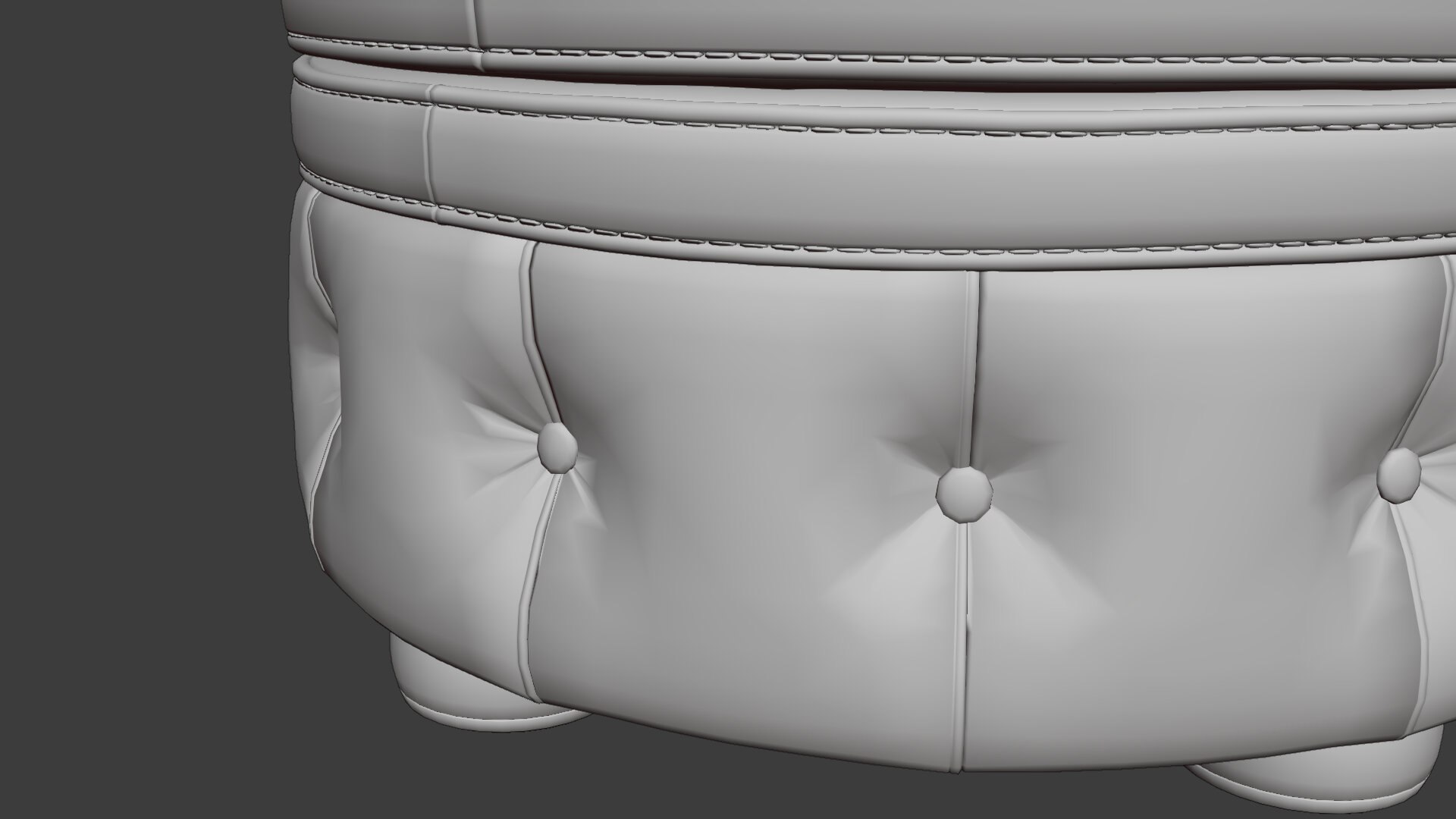 Ottoman modeled seams 3D model - TurboSquid 1524944