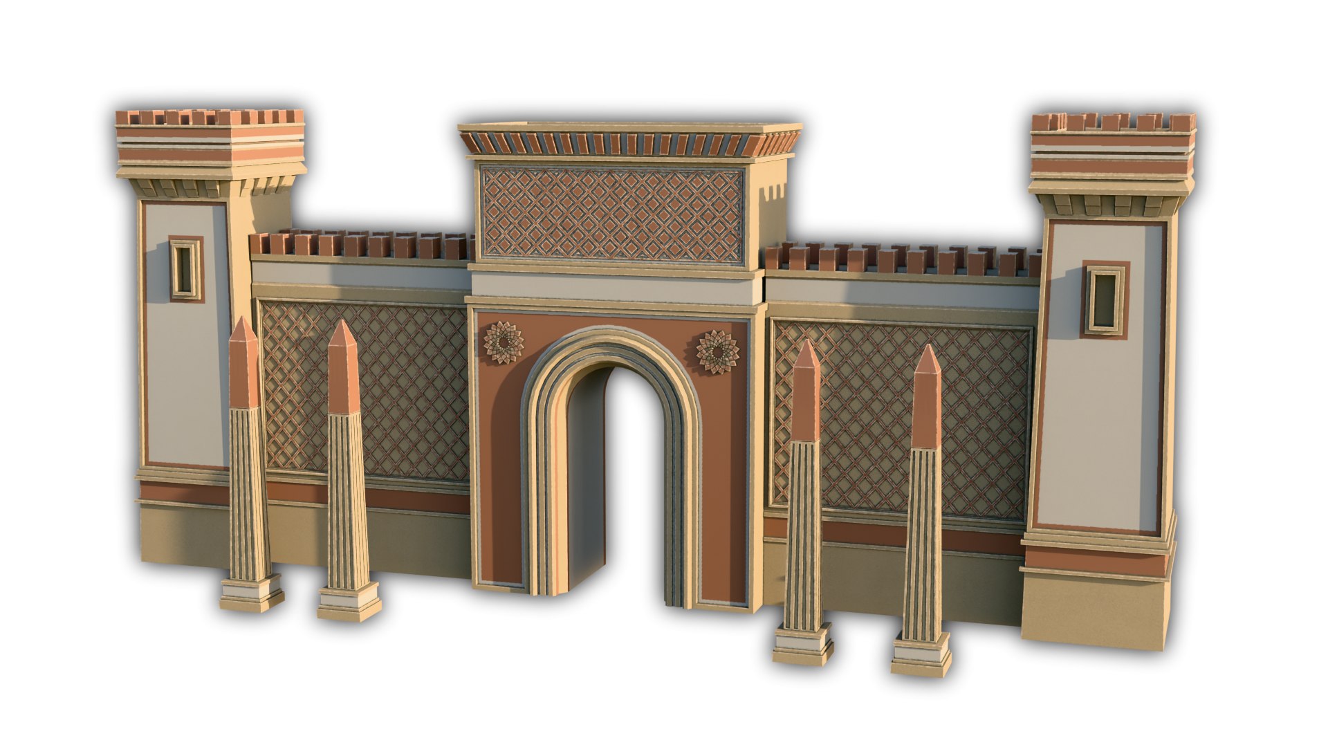 Brama Zamkowa Egiptu 04a Model 3D - TurboSquid 2504465