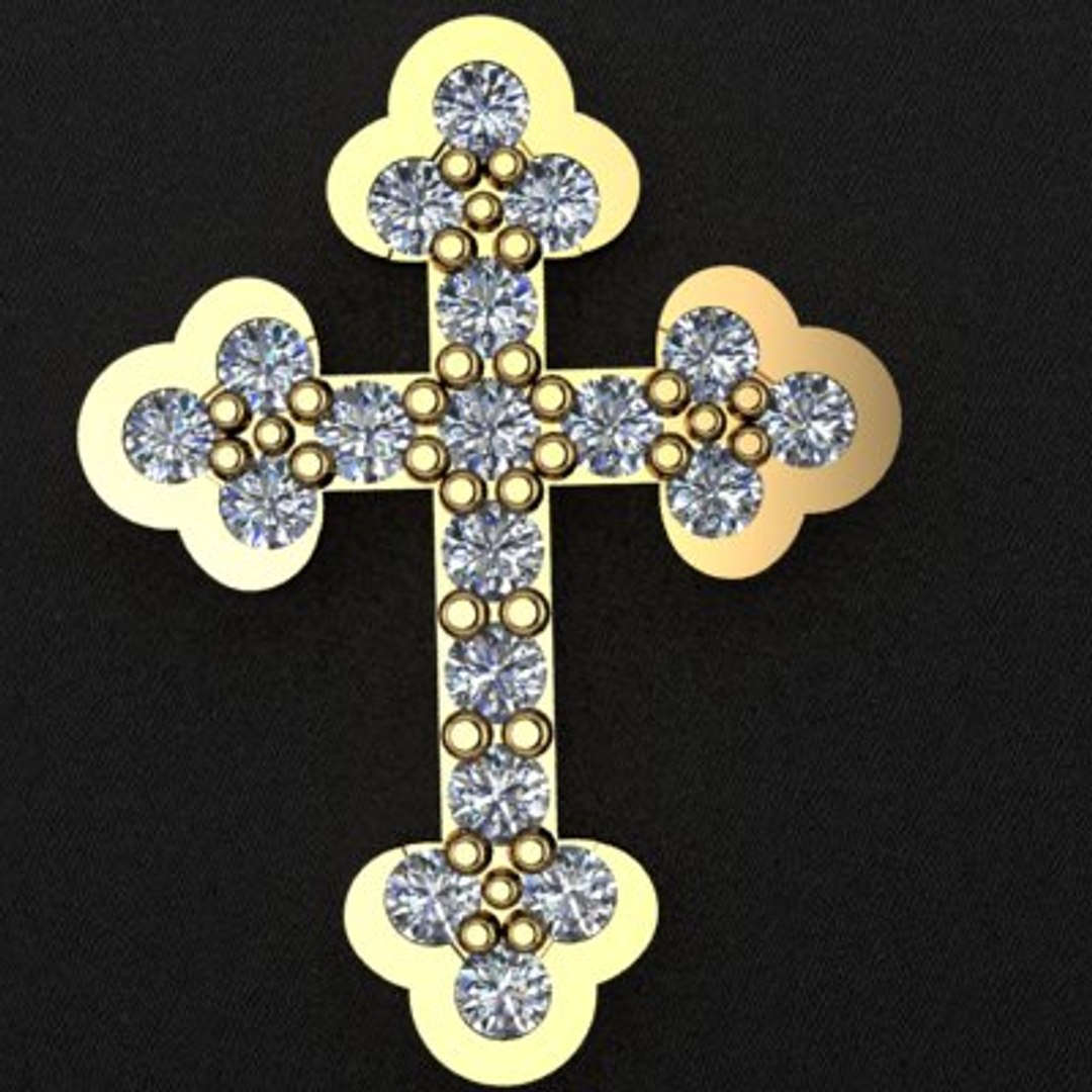 3D Gold Cross - TurboSquid 1381131