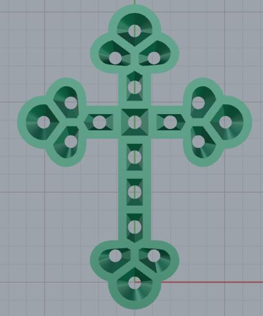 3D Gold Cross - TurboSquid 1381131