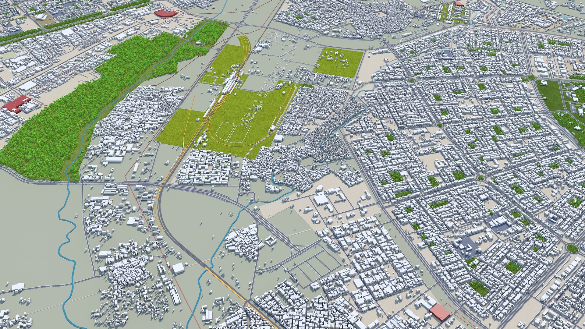 3D City Area Building Model - TurboSquid 1608892