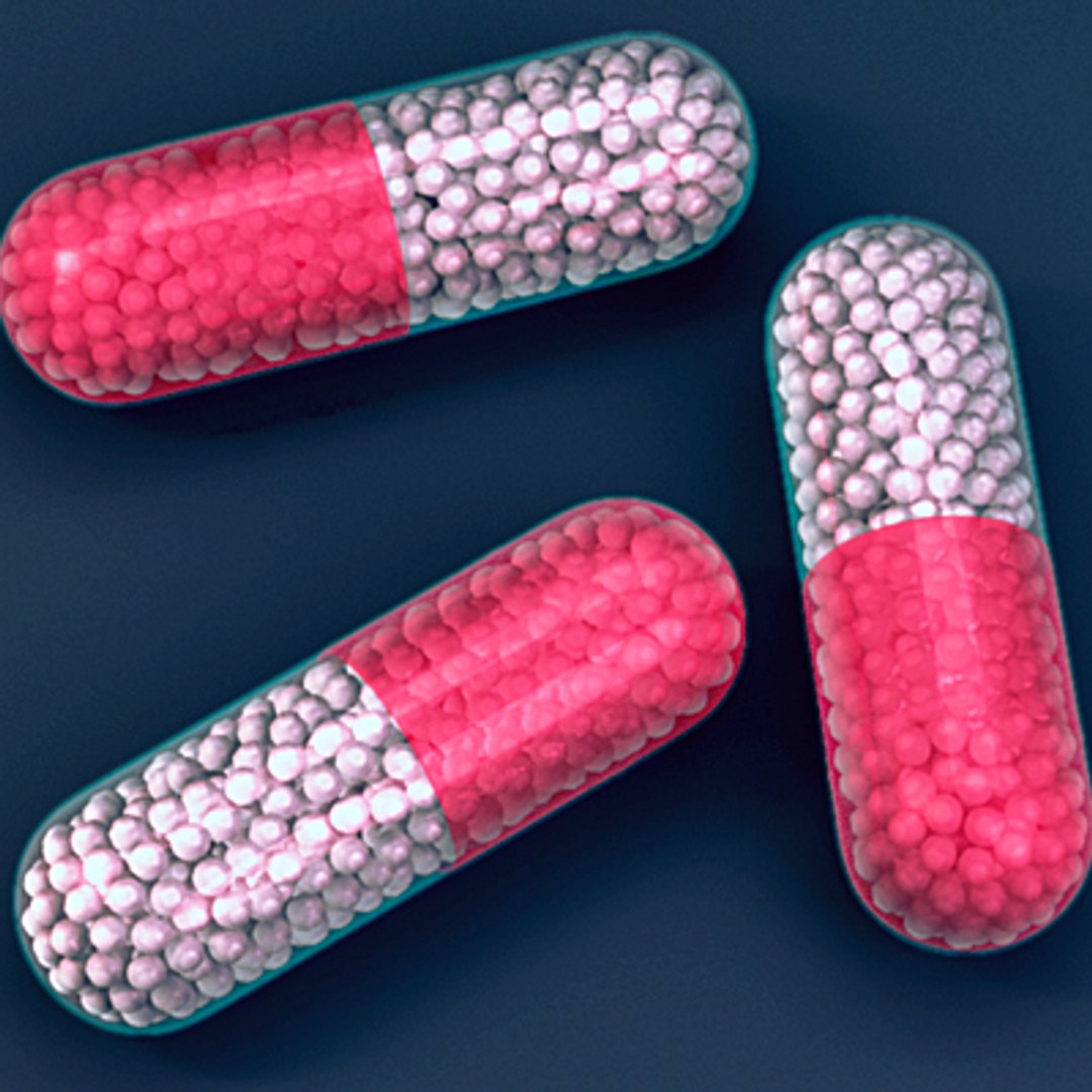 3d Capsule Pill Model