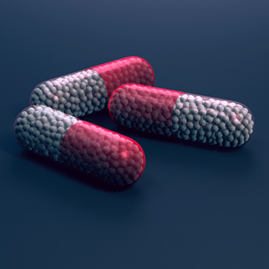 3d Capsule Pill Model