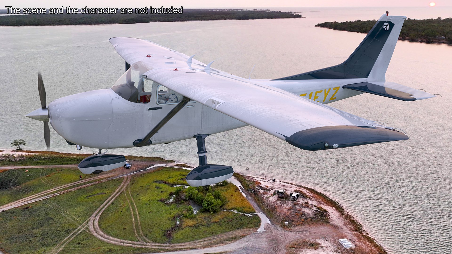 3D Model Single Engine Propeller Aircraft Cessna 172 - TurboSquid 2383082