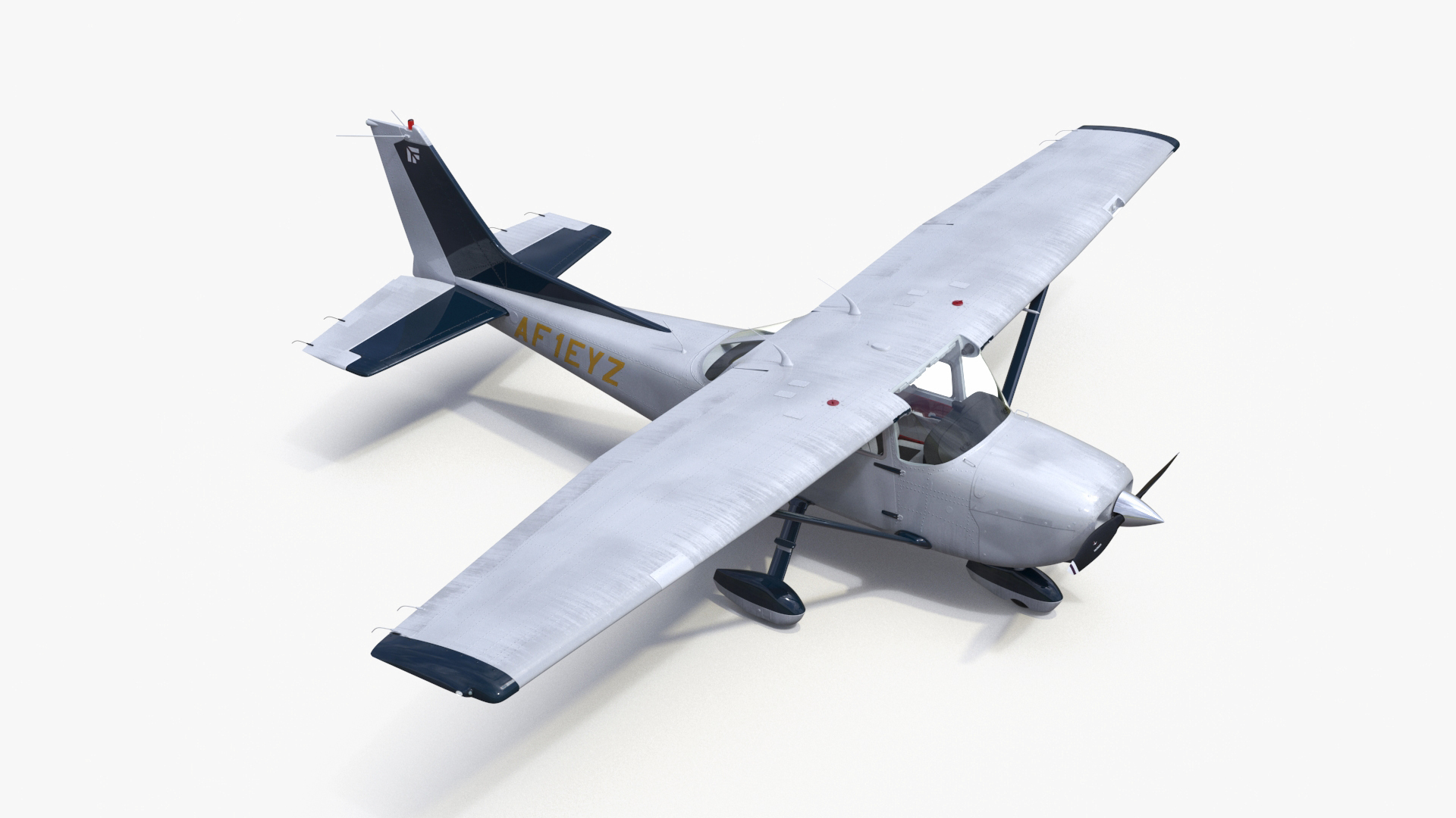 3D Model Single Engine Propeller Aircraft Cessna 172 - TurboSquid 2383082