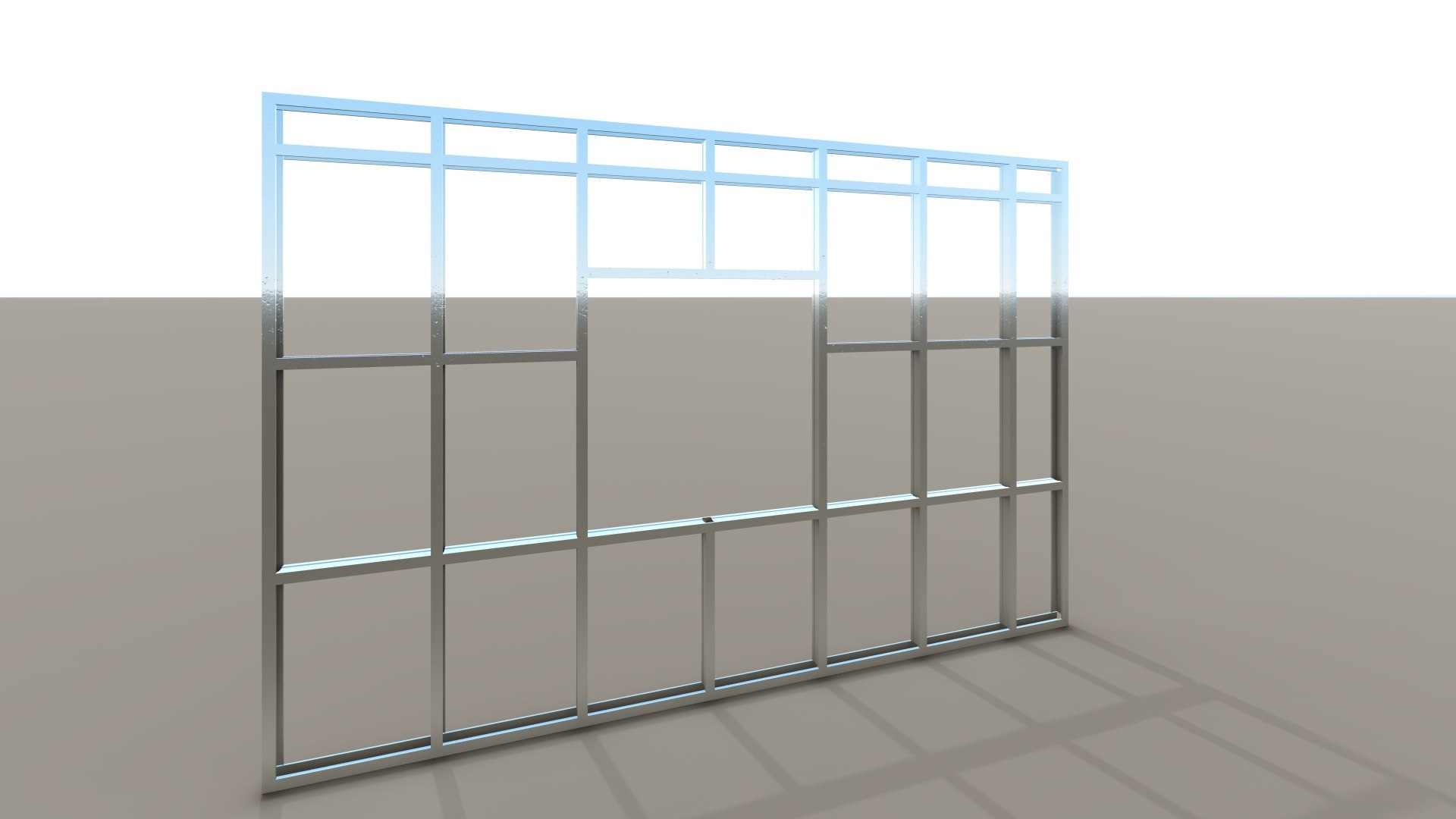 3D Parametric Steel C Frame Cascass Wall Model - TurboSquid 1944200