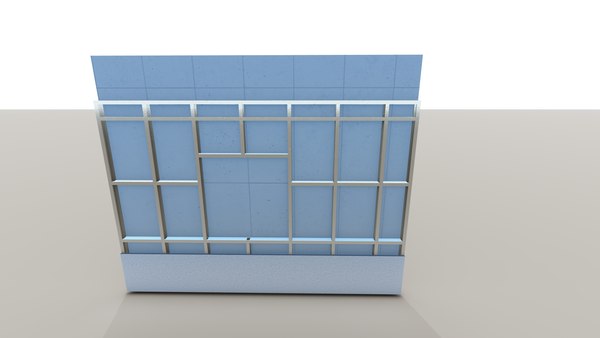 3D Parametric Steel C Frame Cascass Wall model - TurboSquid 1944200