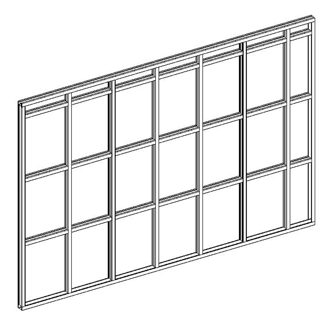 3D Parametric Steel C Frame Cascass Wall Model - TurboSquid 1944200