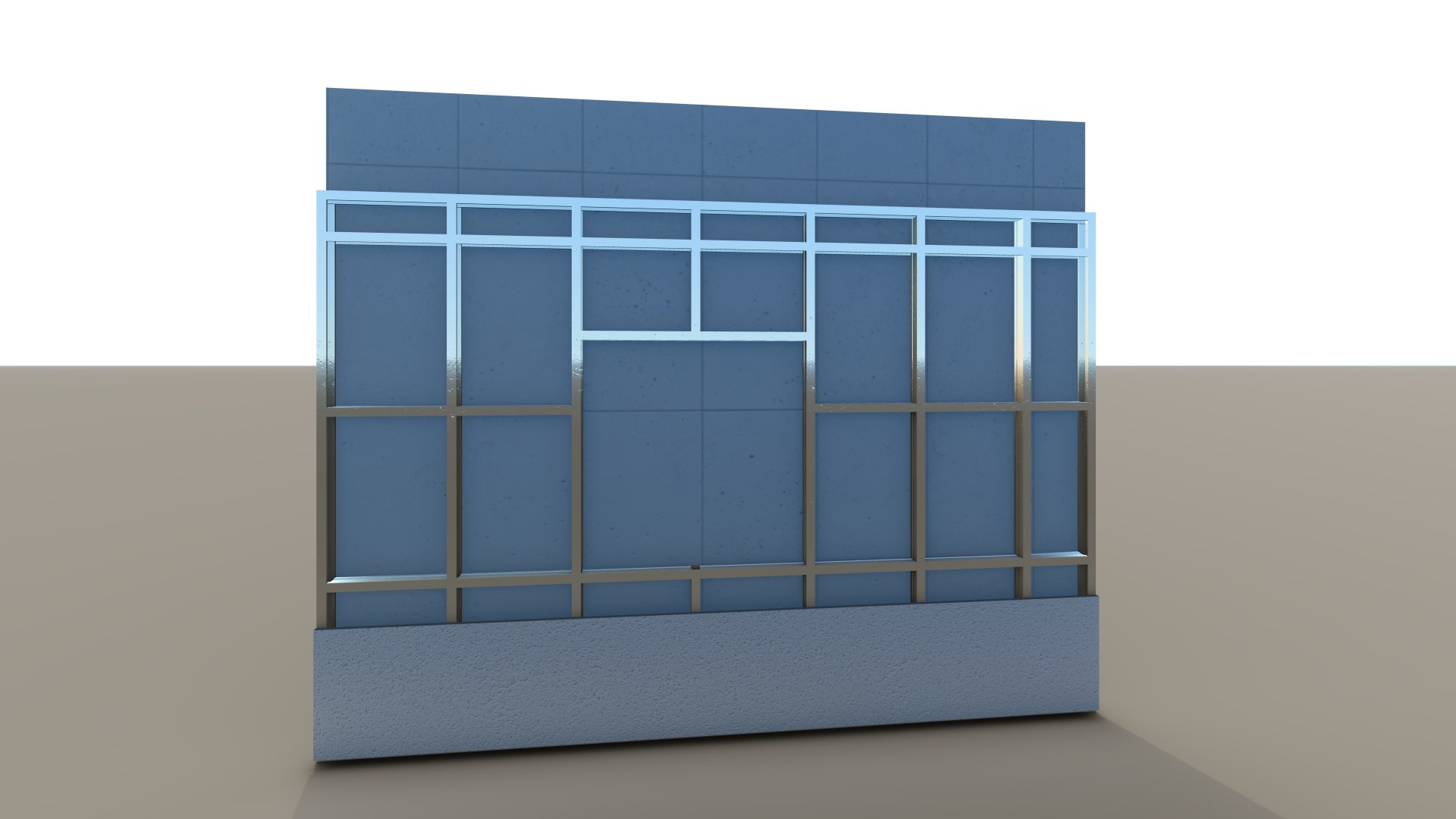 3D Parametric Steel C Frame Cascass Wall Model - TurboSquid 1944200