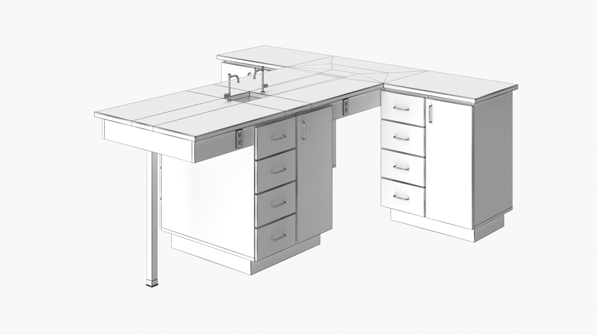 3D Realistic Table Laboratory - TurboSquid 1447452