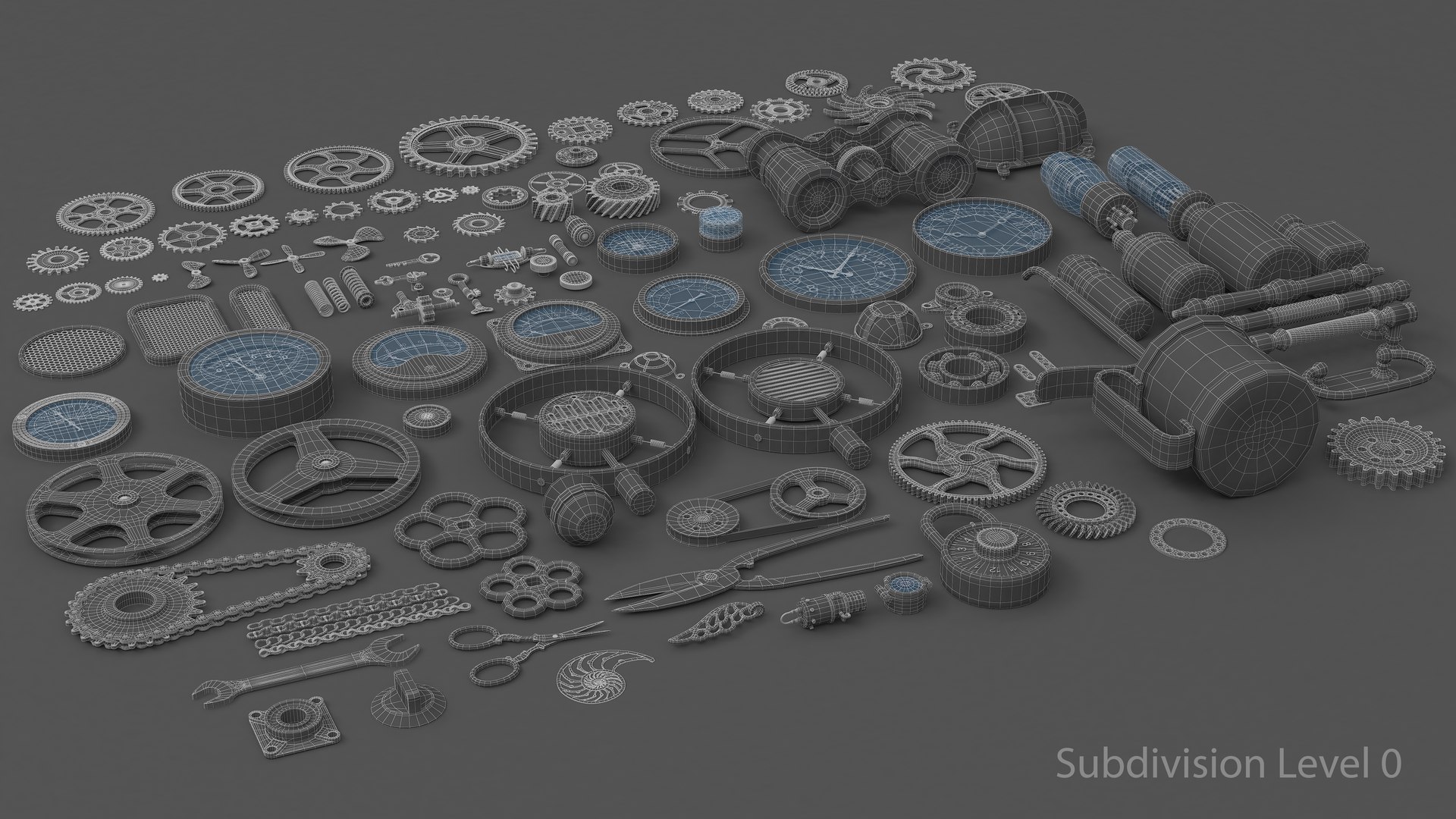 3D 120 Steampunk Parts - TurboSquid 1857782