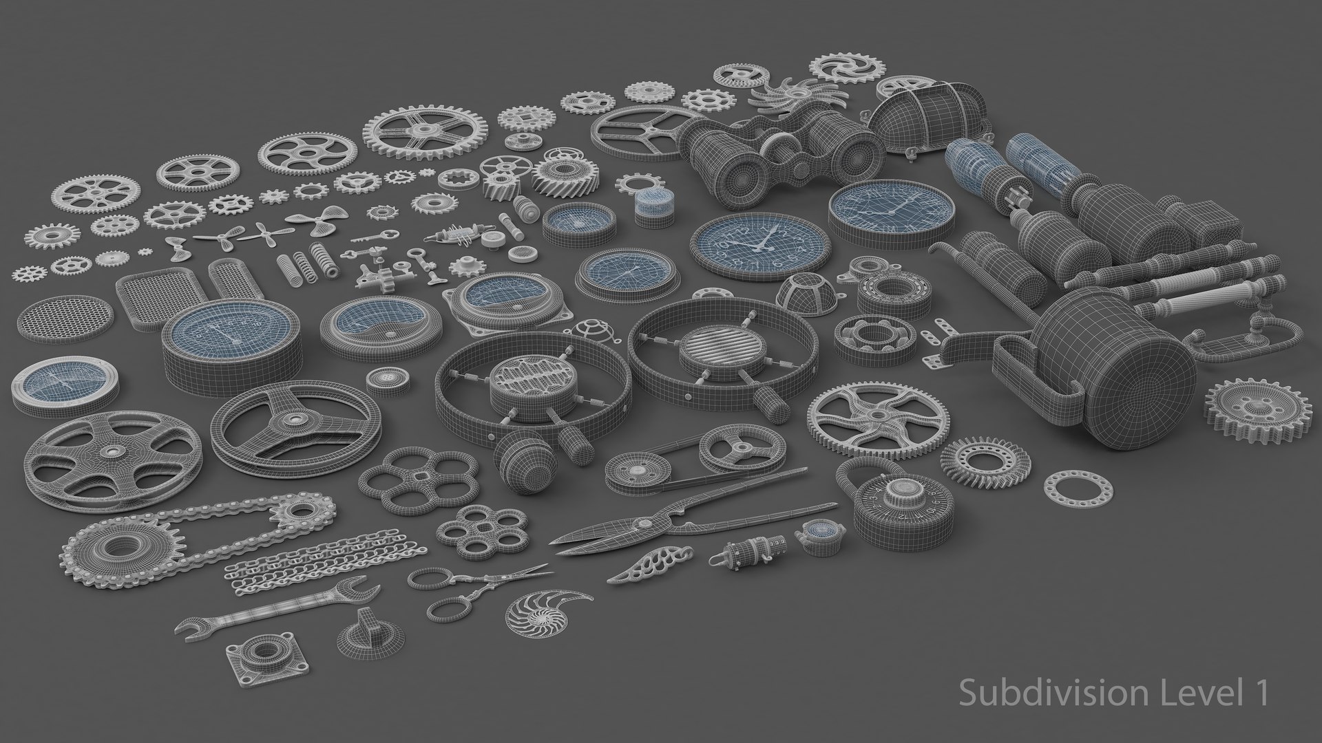 3D 120 Steampunk Parts - TurboSquid 1857782