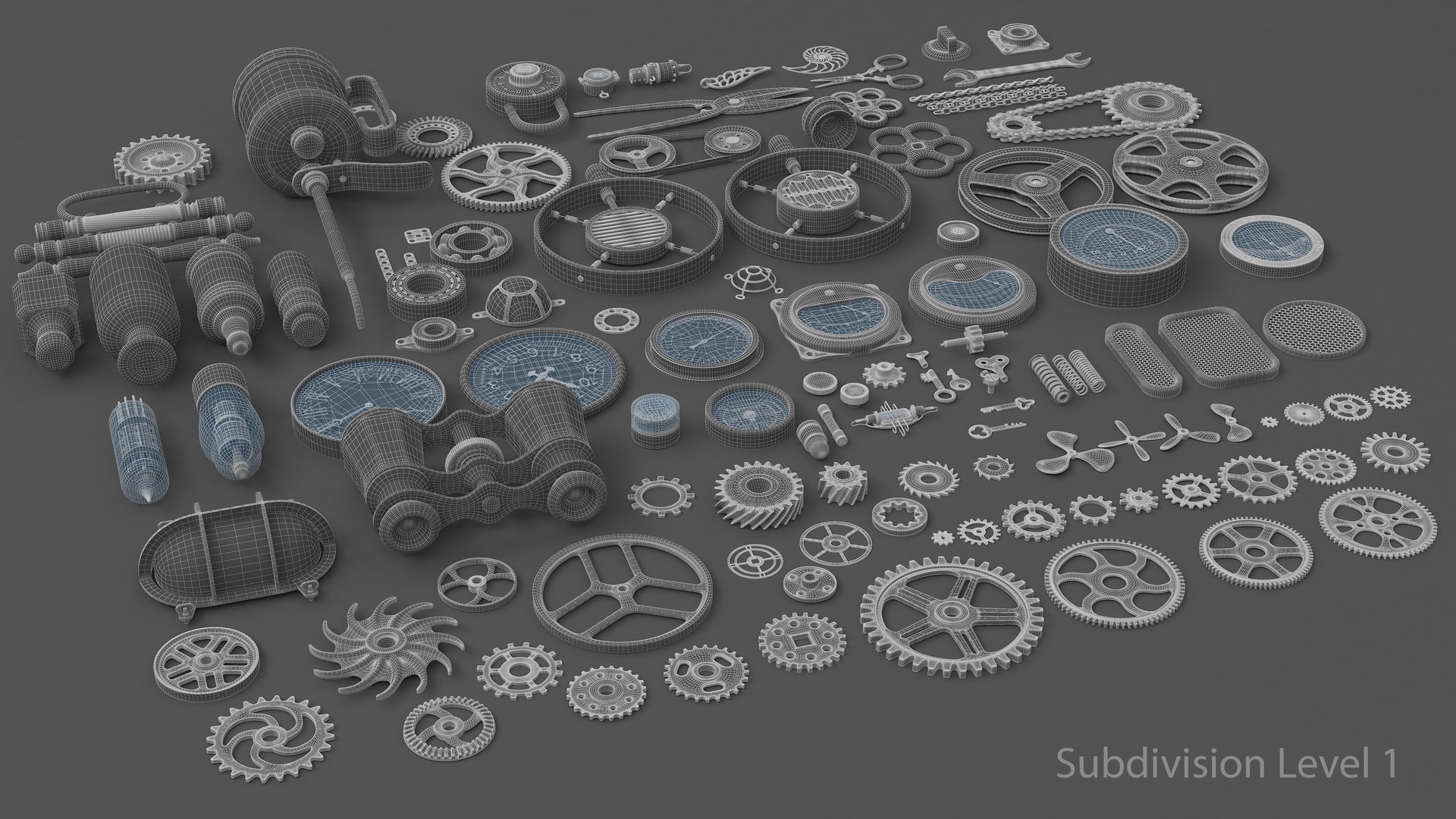 3D 120 Steampunk Parts - TurboSquid 1857782