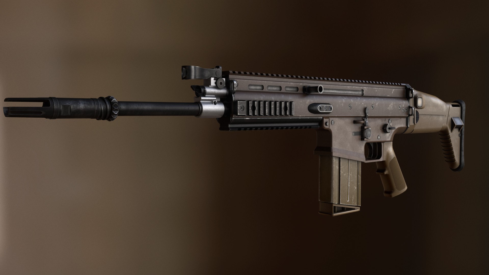 Scar Scar-h Rifle 3D - TurboSquid 1628088