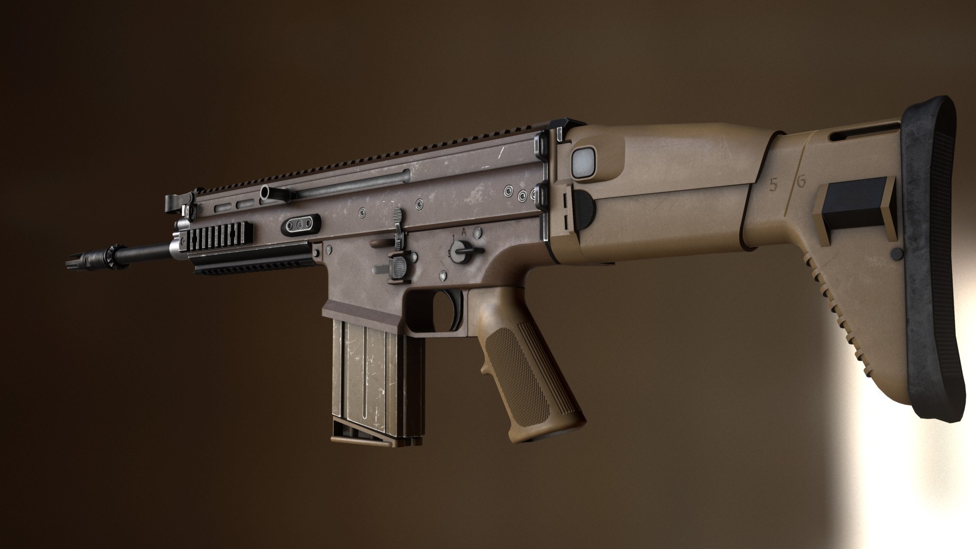 Scar Scar-h Rifle 3D - TurboSquid 1628088