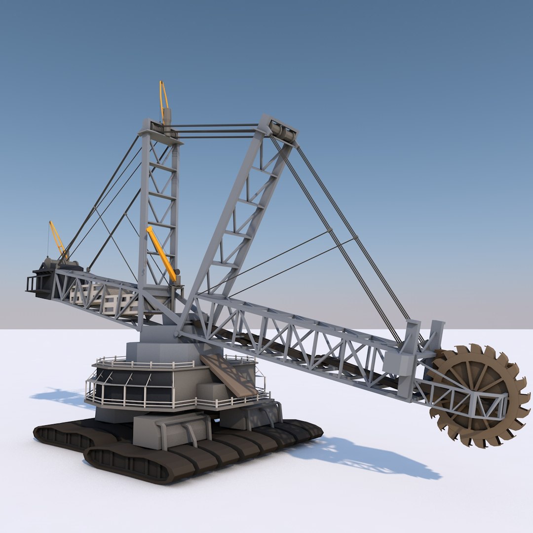 Mining Multi Bucket Wheel Excavator 3D Model - TurboSquid 2215688