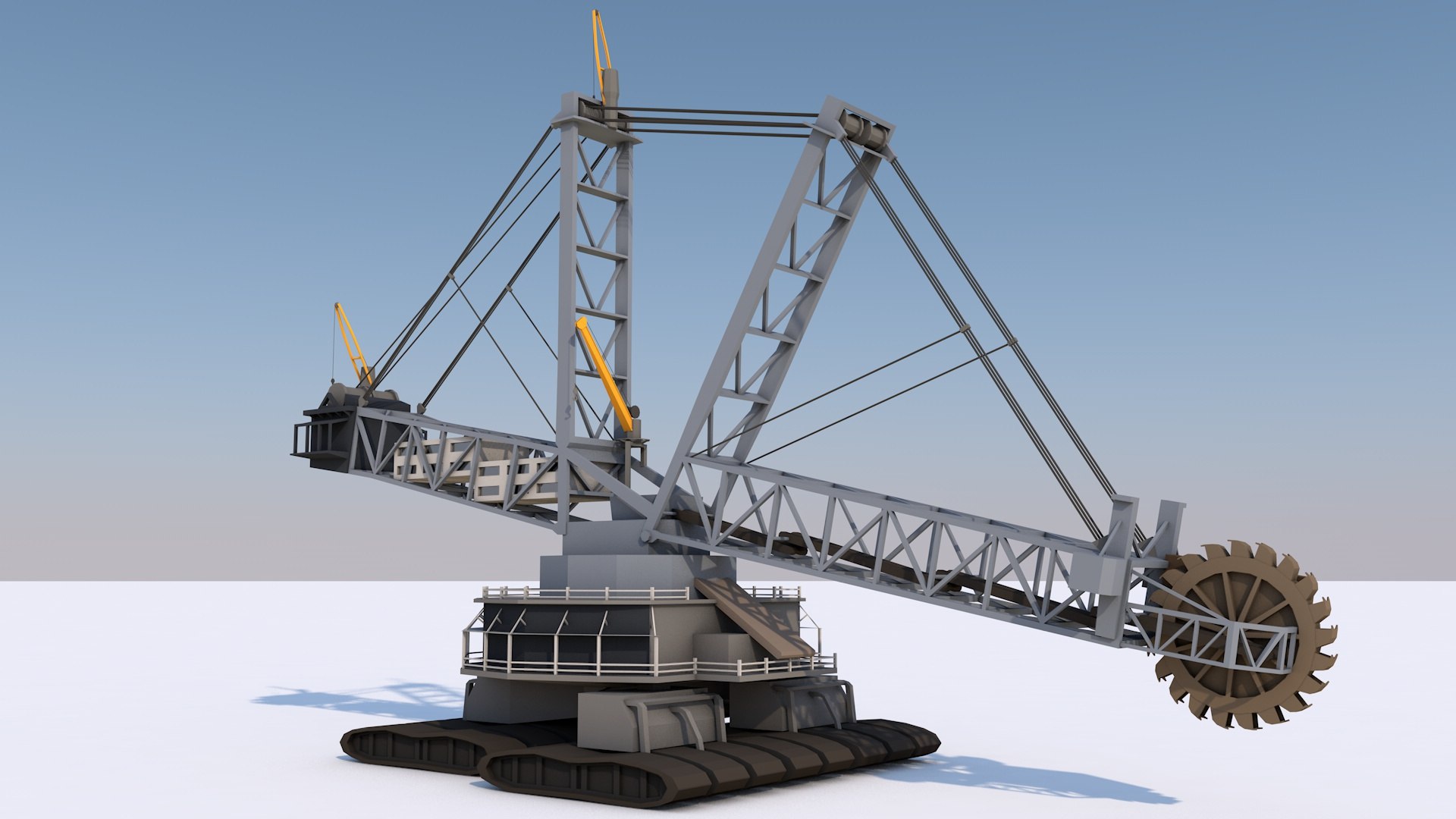 Mining Multi Bucket Wheel Excavator 3D Model - TurboSquid 2215688
