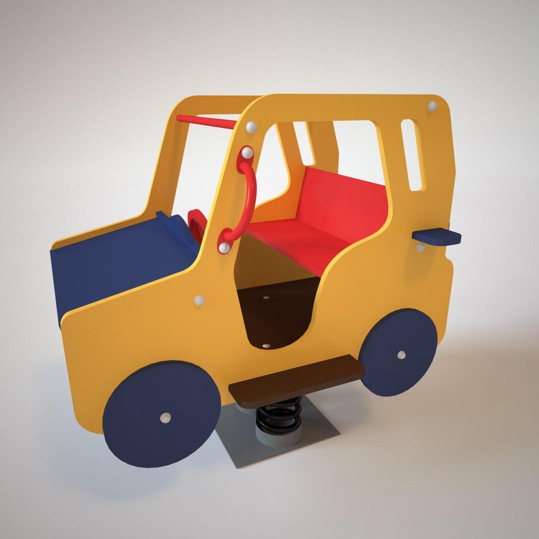 Playground spring car 3D model - TurboSquid 1237254