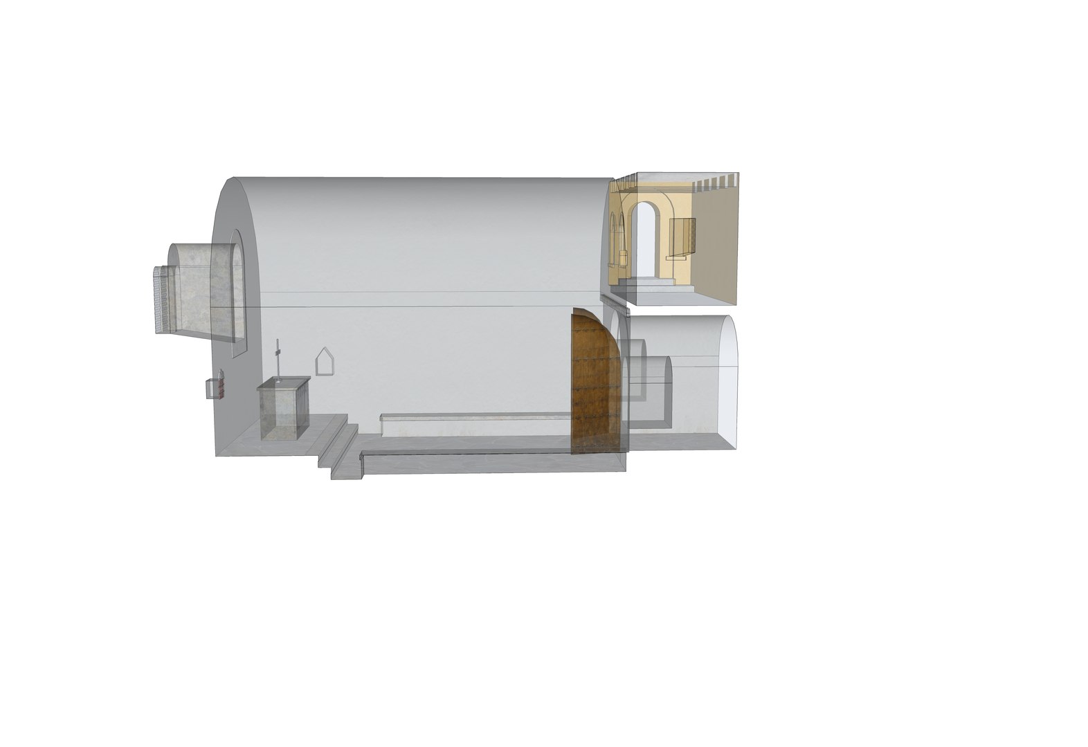 3d Model Gameready Medieval Castle Chapel