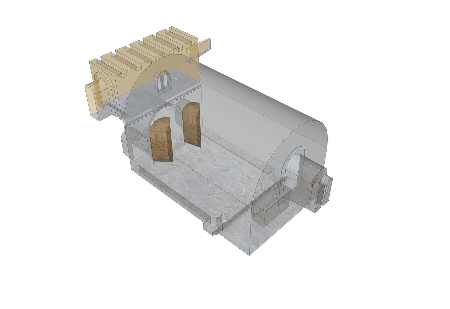 3d Model Gameready Medieval Castle Chapel
