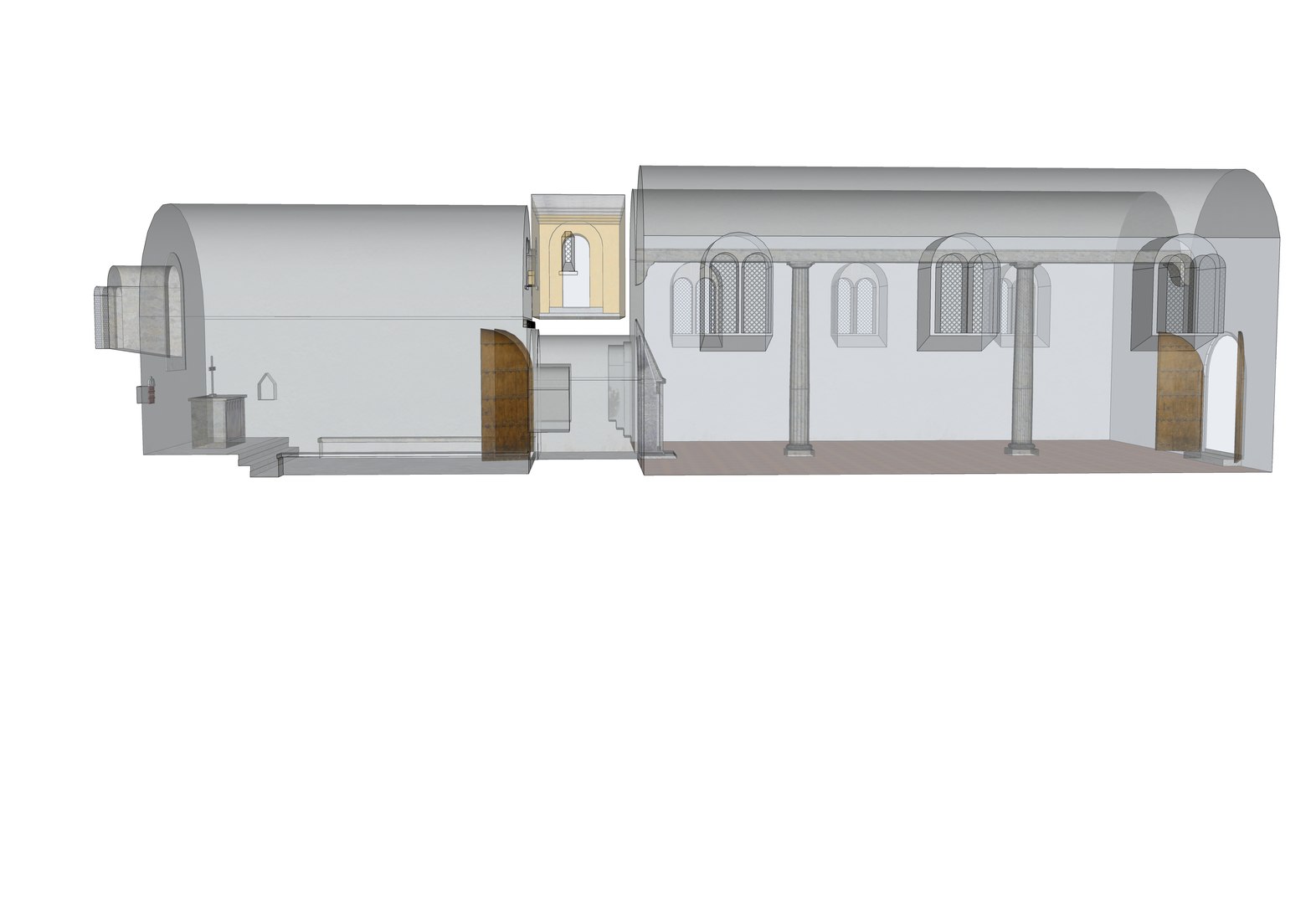 3d Model Gameready Medieval Castle Chapel