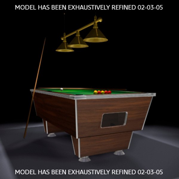 pool table scene 3d model